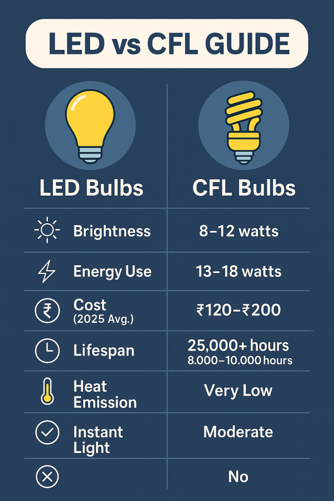 💡 LED vs CFL Bulbs: Which One Should You Choose in 2025? - Gags Mania